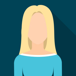 Woman icon flat single avatarpeaople icon from Vector Image