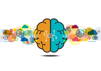 Creativity concept - brain Royalty Free Vector Image