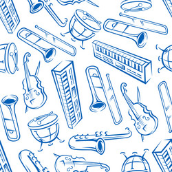 Seamless music background Royalty Free Vector Image