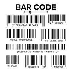Barcode qr code template scan striped Royalty Free Vector