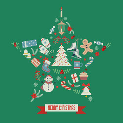 Christmas icos set Royalty Free Vector Image - VectorStock