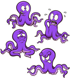 Purple Octopus Cartoon Vector Images (over 480)