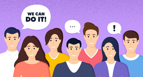 We can do it motivation quote motivational slogan Vector Image