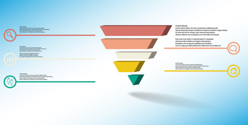 3d infographic template with embossed triangle Vector Image