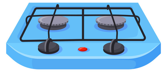 Camping stove butane gas burner cartoon icon Vector Image