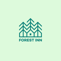 Forest inn logo Royalty Free Vector Image - VectorStock