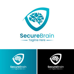 Safe brain logo design template Royalty Free Vector Image