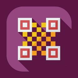 Flat modern design with shadow icons qr code Vector Image