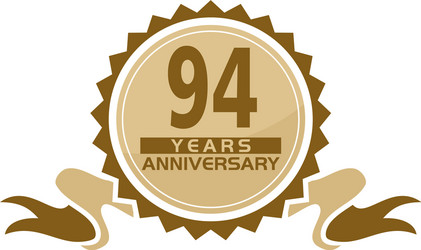 Happy birthday years 94 anniversary Royalty Free Vector
