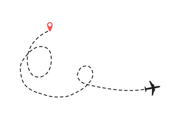 Airplane Dotted Line Vector Images (over 2,000)