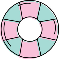 Float to relaxing in the beach on vacation Vector Image