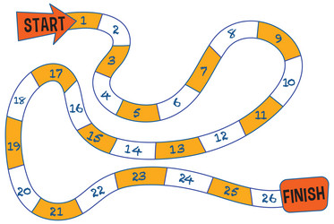 Simple board game for children template Royalty Free Vector