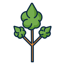 Palm tree green flashcard Royalty Free Vector Image