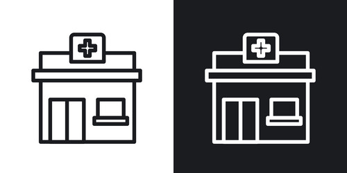 Pharmacy icons in black and green colors Vector Image