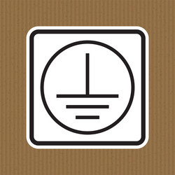 Earth ground symbol sign isolate on white Vector Image