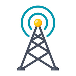 Transmitter tower icon Royalty Free Vector Image
