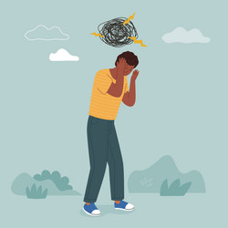 Hand drawn flat design overwhelmed people Vector Image