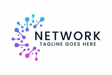 Data network information and communication logo Vector Image