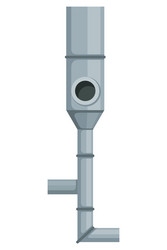 Ventilation pipe vent system element isolated Vector Image