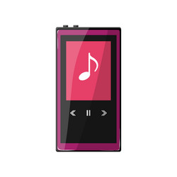 Technology hifi mp3 player cartoon Royalty Free Vector Image