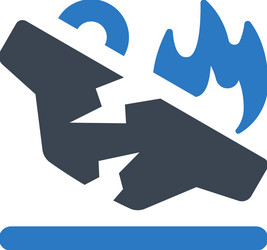 Engine crash icon Royalty Free Vector Image - VectorStock