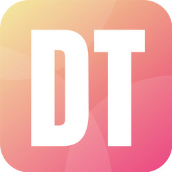 Dt letter logo design with simple style Royalty Free Vector