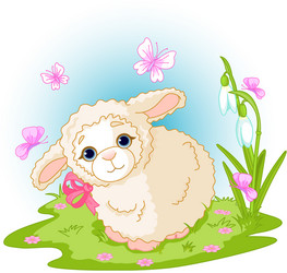 Easter sheep Royalty Free Vector Image - VectorStock