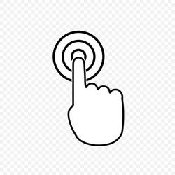 Black dot pointer finger icon Royalty Free Vector Image
