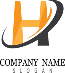 Letter h symbol design Royalty Free Vector Image