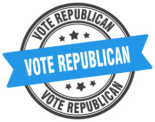 Republican stamp label on transparent Royalty Free Vector