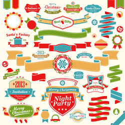 Xmas set 3 Royalty Free Vector Image - VectorStock