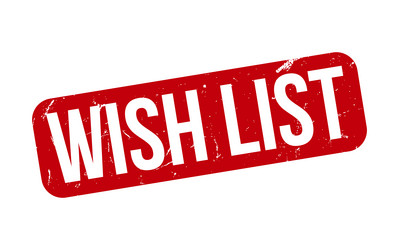 Red wish list rubber stamp seal Royalty Free Vector Image