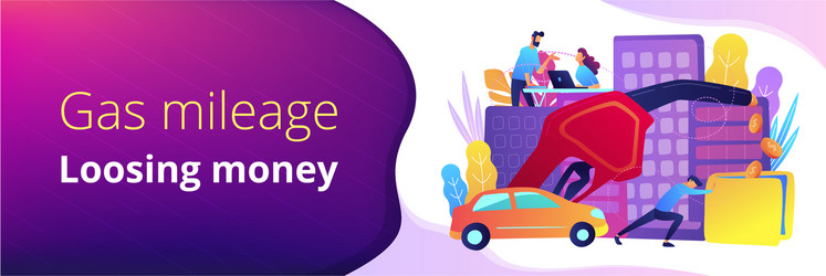 Fuel saving and gas mileage banner template Vector Image