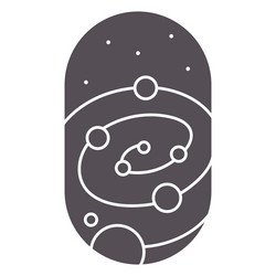 Rocket space cut-out Royalty Free Vector Image