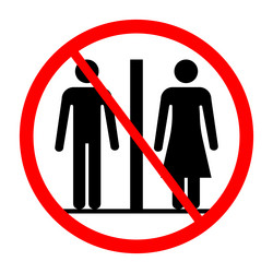 No toilet restriction warning sign icon Royalty Free Vector