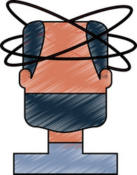 Crazy man cartoon Royalty Free Vector Image - VectorStock