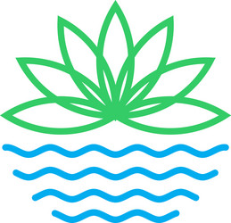 Geometric lotus flower logo Royalty Free Vector Image