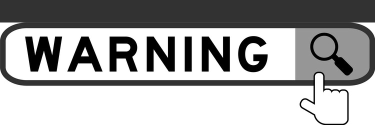 Blue color capsule shape button with word warning Vector Image