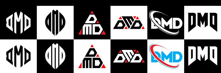 Dmd logo letter design Royalty Free Vector Image