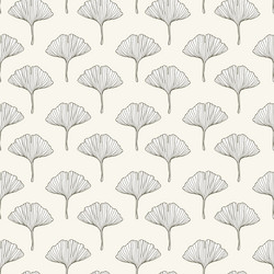 Ginko biloba seamless pattern with elegant leaves Vector Image