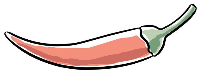 Hand-drawn hot pepper Royalty Free Vector Image