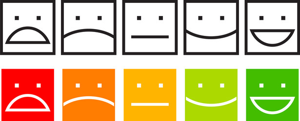 Iconic of satisfaction level Royalty Free Vector Image