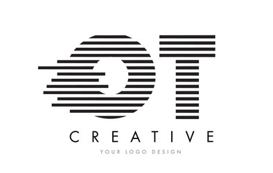 Creative colorful letters ot o t logo Royalty Free Vector