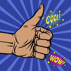 Cartoon comic word cool expression communication Vector Image