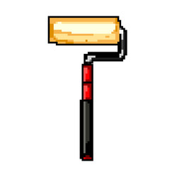 Roller paint roller paint game pixel art Vector Image