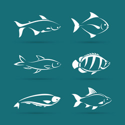 Group of fish in the circle Royalty Free Vector Image