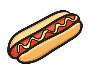 Hot dog Royalty Free Vector Image - VectorStock