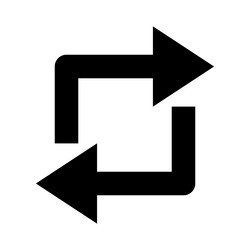 Repost or reshare icon social media Royalty Free Vector