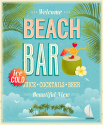 Beach bar ads flyer Royalty Free Vector Image - VectorStock