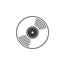 Vinyl record icon gramophone disk Royalty Free Vector Image